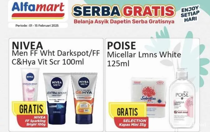 Promo Alfamart Serba Gratis hingga 15 Februari 2025, Beli 2 Gratis 1 ...