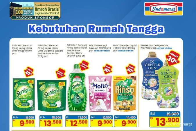Promo Deterjen & Sabun Mandi di Indomaret Januari, Belanja Lebih Hemat