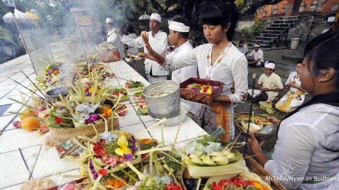 Pasar Tradisional Bali ramai jelang Kuningan