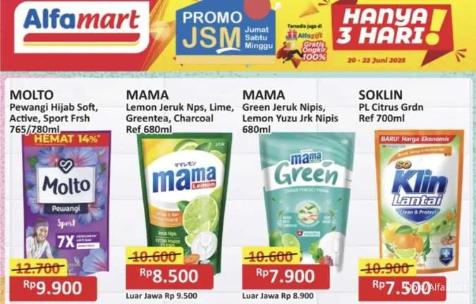 Katalog Promo JSM Alfamart Periode 20-22 Juni 2025, Mama Lemon-Indomie ...