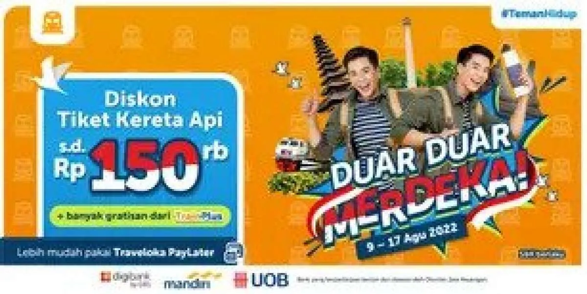 Nikmati Promo Traveloka Merdeka, Diskon Tiket Kereta Api hingga Rp 150.000
