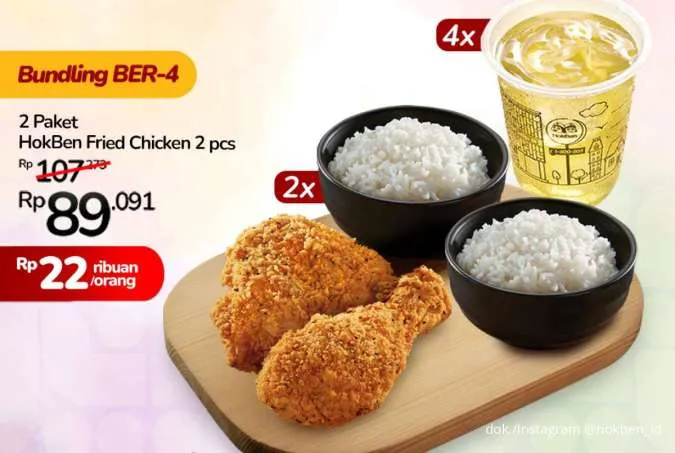 Promo Bundling HokBen Fried Chicken September 2025, Makin Rame Makin Hemat