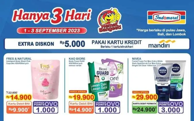 Promo JSM Indomaret sampai 3 September 2023, Harga Spesial untuk Produk ...