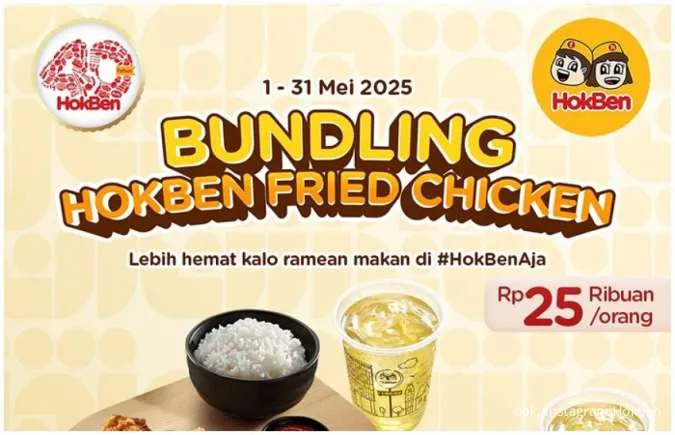 Daftar Promo Hokben Bundling Fried Chicken dan Ramen, Per Orang Tak Sampai Rp 50.000