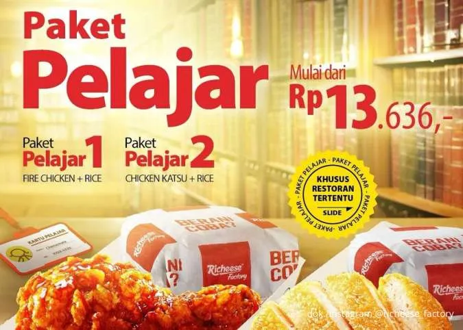 Promo Richeese Factory Paket Hemat Pengajar dan Pelajar Mulai 13.000-an ...