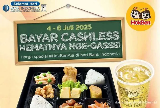 Promo HokBen Hari Bank Indonesia 4-6 Juli, Irodori Bento + Ocha Hemat Pakai Cashless