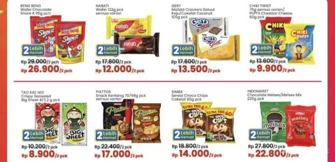 Promo Snack Beli 2 Lebih Hemat di Indomaret, Berlaku sampai 4 September ...