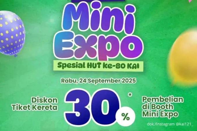 Waktunya Serbu Promo HUT ke-80 KAI! Beli Tiket KA Diskon 30%, Cek Booth Terdekat