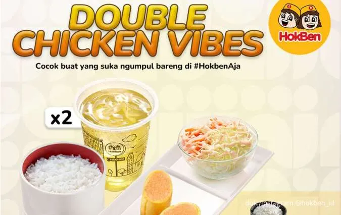 Paket Ramean Promo HokBen Double Chicken Vibes Oktober 2025, Mulai Rp 28.000-an/Orang