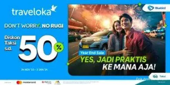 Gunakan Promo Traveloka 24 Nov 2023 - 3 Jan 2024, Diskon Taksi Hingga 50%