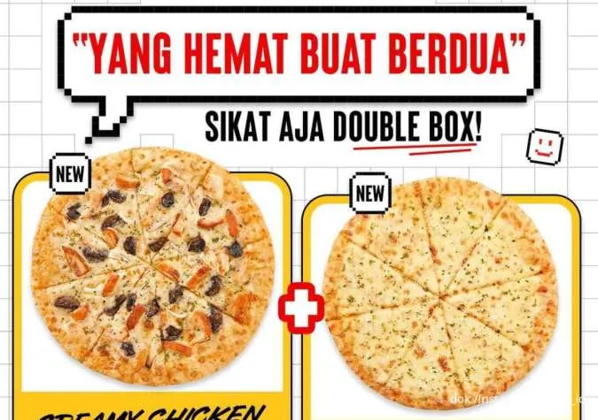 Promo PHD Double Box Hemat, 2 Pizza Mulai Rp 80.000-an Bebas Pilih 14 ...