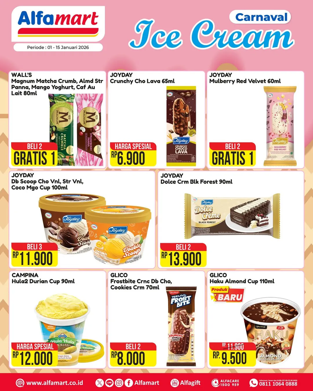 Promo Es Krim Alfamart Periode 1-15 Januari 2026, Magnum-Joyday Beli 2 ...