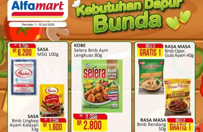 Promo Alfamart Kebutuhan Dapur 14-15 Juli 2025, Bumbu Rasa Masa Beli 2 ...