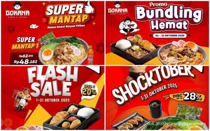 Kumpulan Promo Gokana Periode Oktober 2025, Ragam Menu Favorit Mulai Rp 30.000-an