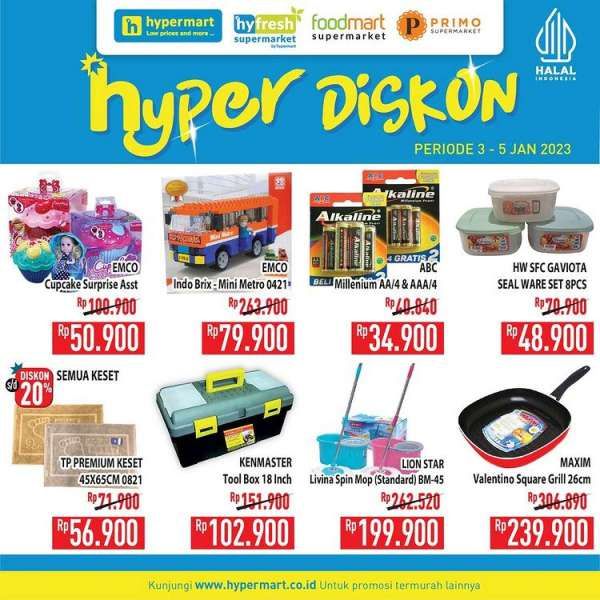 Harga Promo Hypermart 3-5 Januari 2023, Promo Hyper Diskon Weekday Terbaru