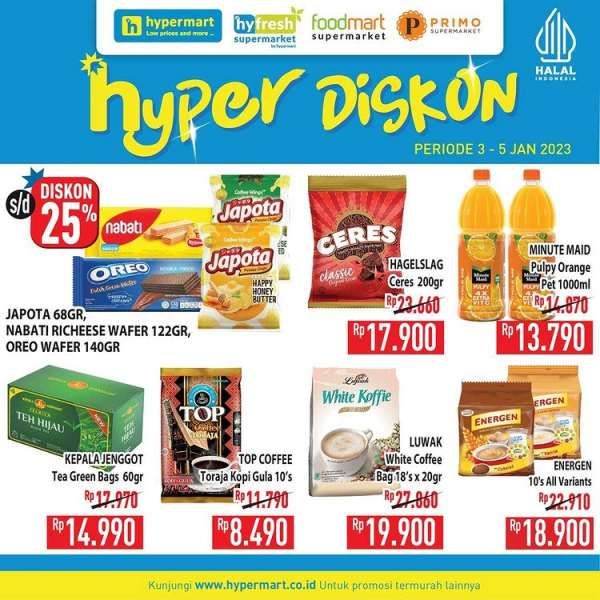 Harga Promo Hypermart 3-5 Januari 2023, Promo Hyper Diskon Weekday Terbaru