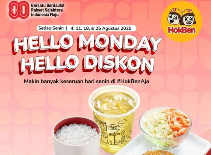 Promo HokBen Hello Monday Tiap Senin, Paket Chicken Katsu Cuma Rp 27.000-an