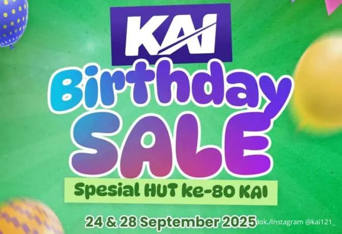 Siap War! Promo HUT ke-80 KAI 24 & 28 September 2025, Tiket Kereta Cuma Rp 80.000