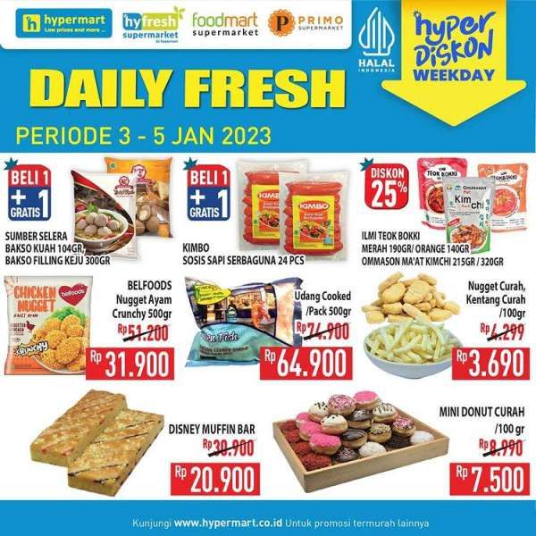 Harga Promo Hypermart 3-5 Januari 2023, Promo Hyper Diskon Weekday Terbaru