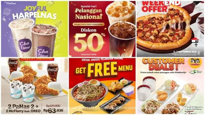 10 Daftar Promo Hari Pelanggan Nasional September 2025, Chatime hingga HokBen