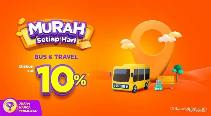 Promo PegiPegi Selama Juni 2023, Diskon Tiket Bus & Travel Hingga 10%